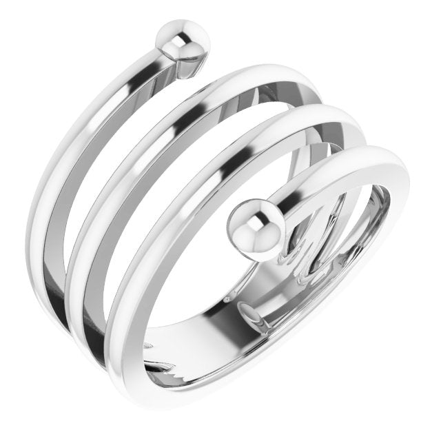 14K White Negative Space Ring – MaddaloniJewel